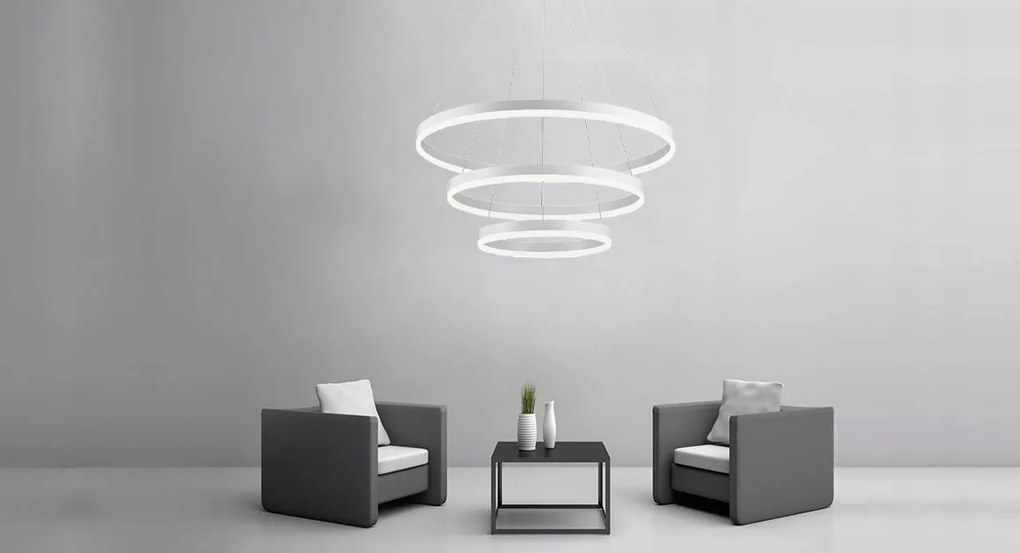 Toolight - LED stropní svítidlo Vegas 20+40+60 + dálkové ovládání, bílá, OSW-07857