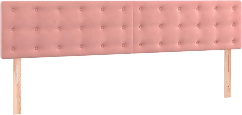 Box spring postel s matrací růžová 180x200 cm samet 3131218