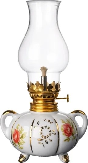 BRILAGI - Petrolejová lampa MERLIN bílá/zlatá
