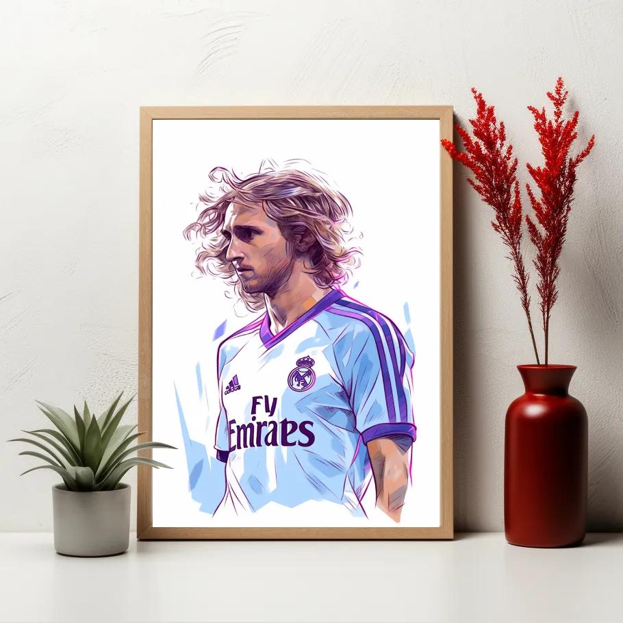 Plakát - Luka Modrić: Mistrovská Elegance - Limitka - Fotbalové Legendy