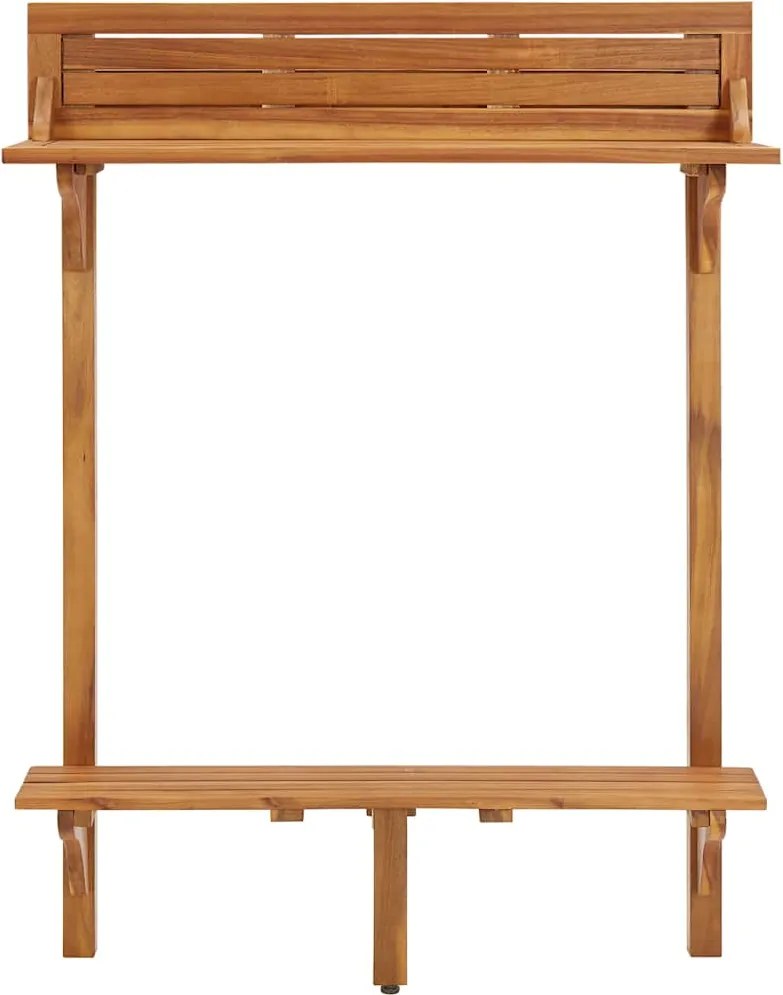Barový stolek na balkon 90 x 37 x 122,5 cm masivní akácie 310253