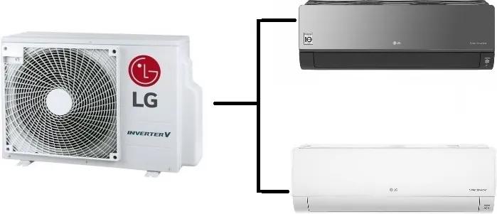 Klimatizace Multisplit LG Standard Plus 1+2 (1,5kW + 2,5kW)  R32 včetně montáže