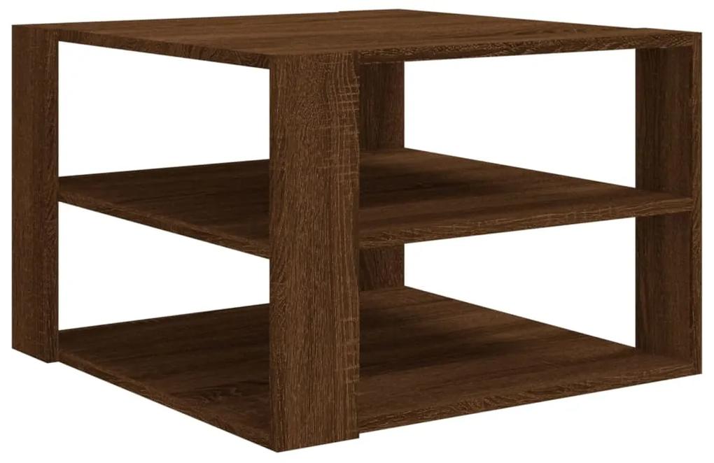 vidaXL Konferenční stolek hnědý dub 60 x 60 x 40 cm kompozitní dřevo