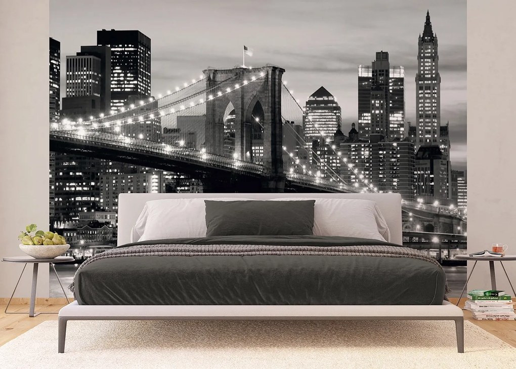 Fototapeta na zed' Noční Brooklynský Most | 360 x 254 cm | DFTS1305