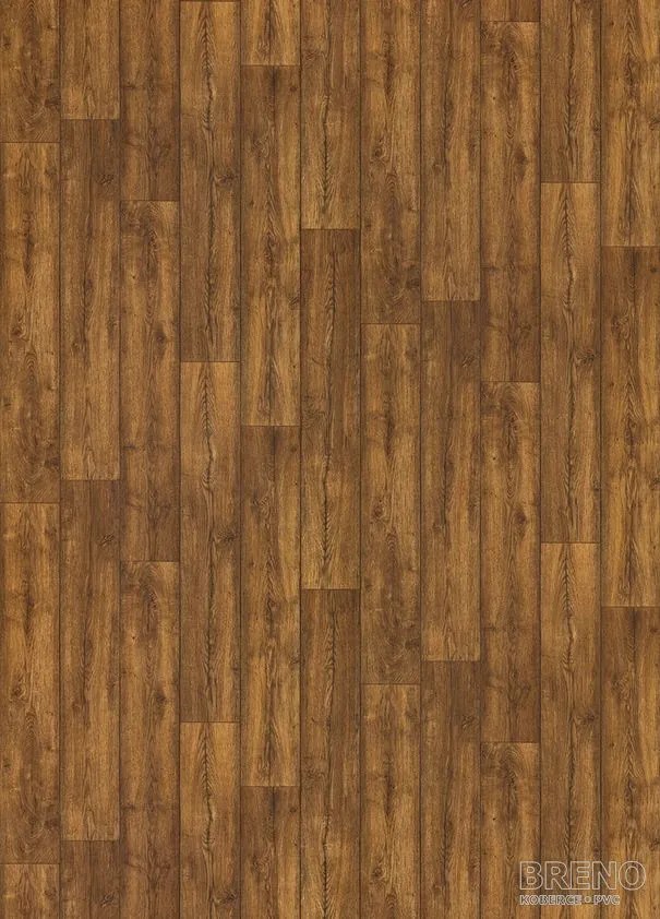 Breno PVC AMBIENT Antique Oak 26M – tmavé dřevo, šíře 200 cm