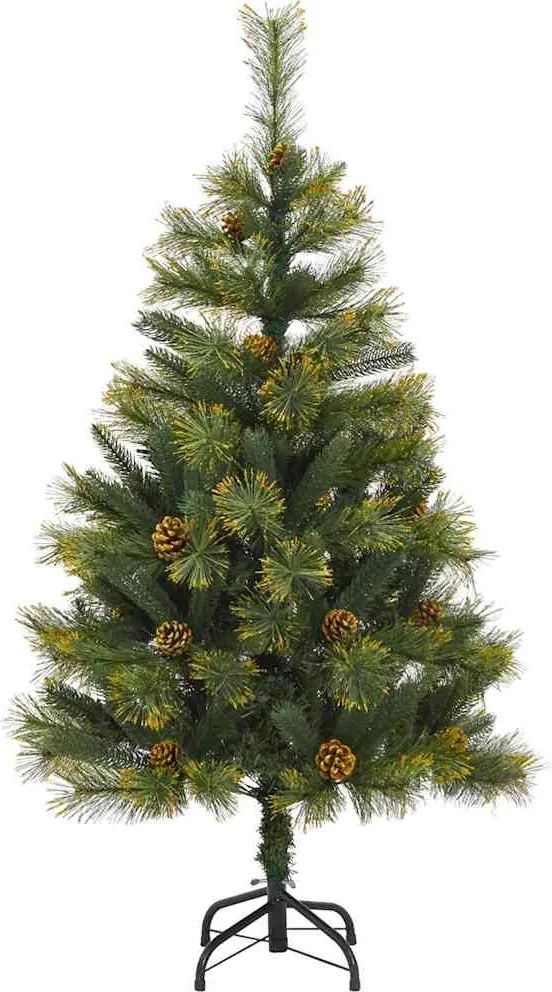 Umělý sklopný vánoční stromeček s kužely Zelená 120 cm 3395073
