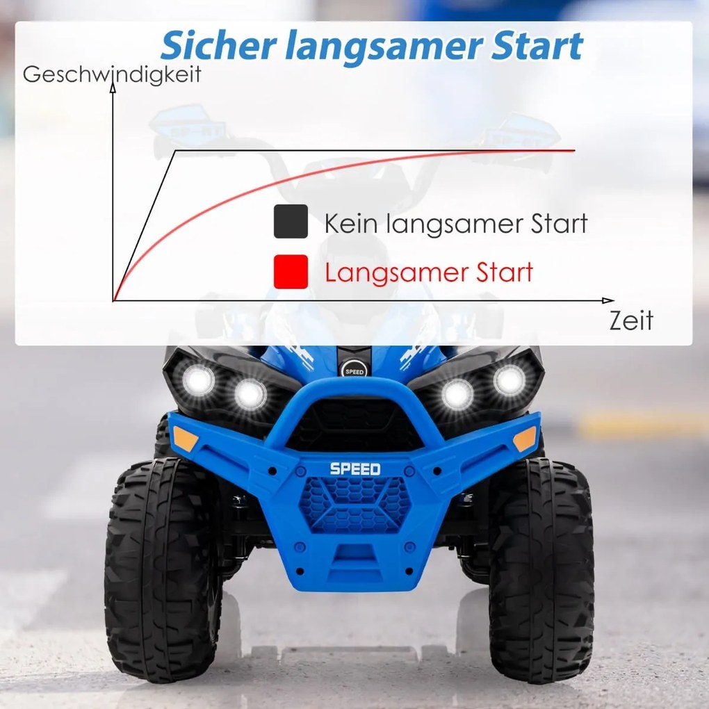 Costway 12 V elektrická dětská čtyřkolka s klaksonem a LED