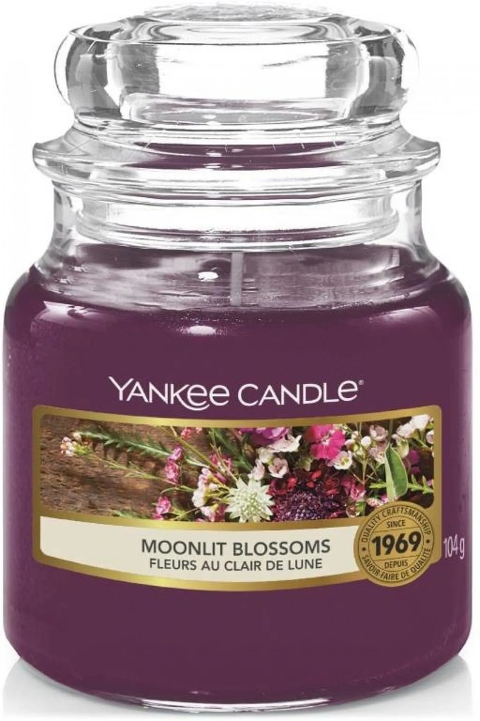 Yankee Candle vonná svíčka Classic ve skle malá Moonlit Blossoms 104 g