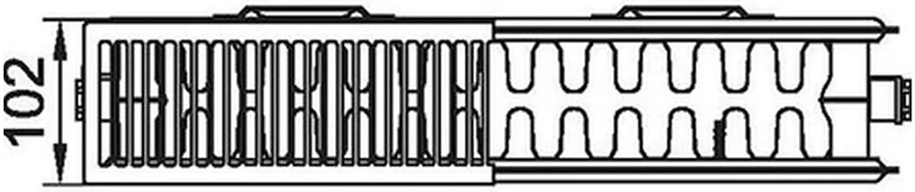 Kermi Therm X2 LINE-K kompaktní deskový radiátor 22 559 x 1405 PLK220551401N1K