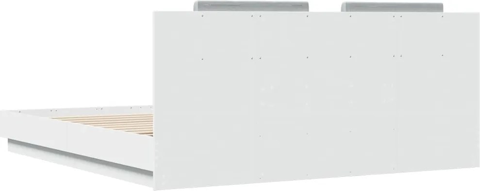 Rám postele s čelem bílý 180 x 200 cm kompozitní dřevo 3209898