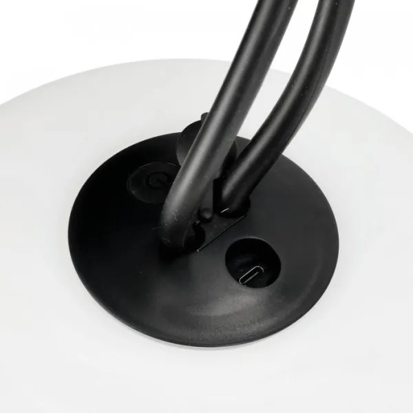 LED Stm. nabíjecí venkovní svítidlo VENEZIA LED/1,5W/5V 2500K IP54 2600mAh černá