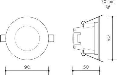 LED podhledové svítidlo Panlux SPOTLIGHT IP65 ROUND 4000K PN14300024