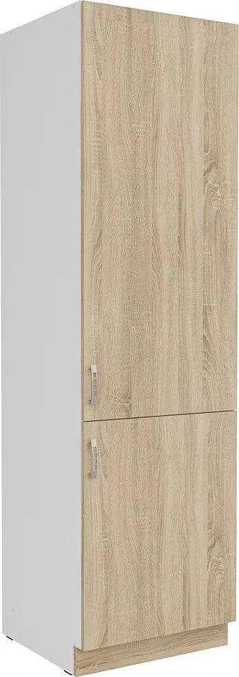 SARA | vysoká skříňka 60 DK-210 2F policová | 60 cm | bílá/dub sonoma