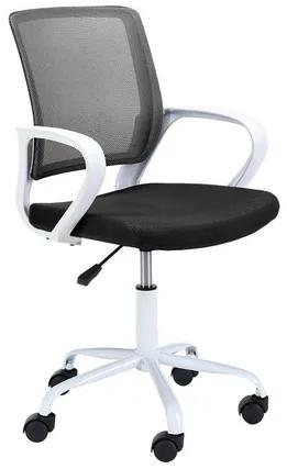 Otočná židle FD-6, bílá/černá