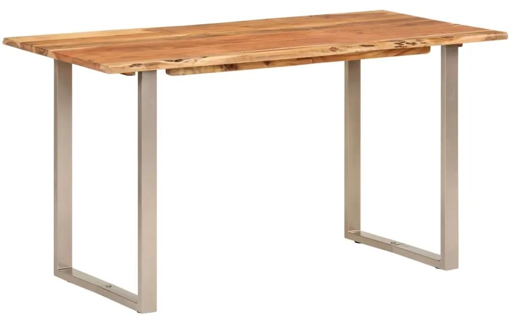Jídelní stůl 140 x 70 x 76 cm masivní akáciové dřevo,  350292