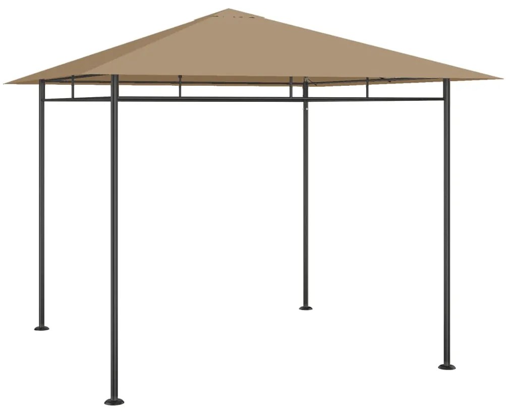 313919 vidaXL Altán 3 x 3 x 2,7 m taupe 180 g/m²