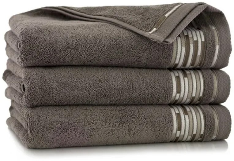 Egyptská bavlna ručníky a osuška Avisio - hnědá Velikost: ručníček 30 x 50
