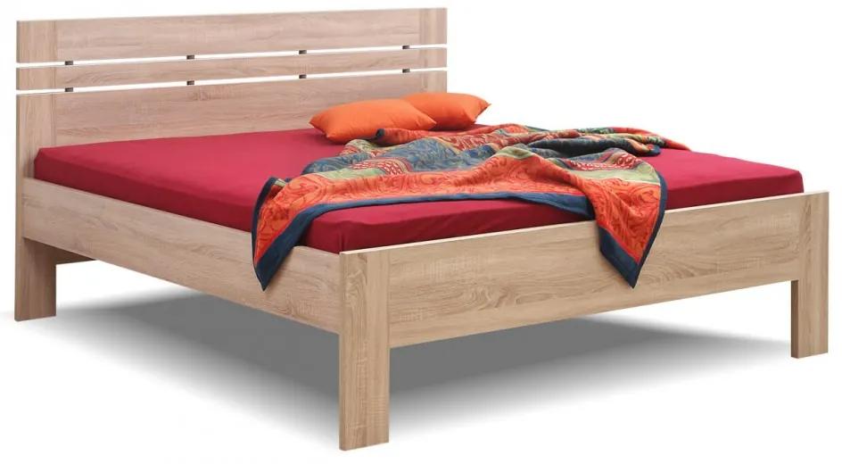 Manželská postel dvoulůžko Ella Lux, lamino, 160x200, 180x200 cm BMB, Bříza