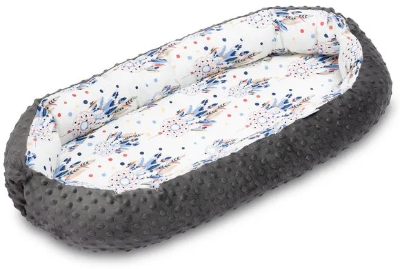 Sensillo Hnízdo pro děti 70 x 30 cm Lapač špatných snů Šedá