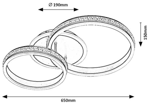 Rabalux 2229 - LED Přisazený lustr AVALON LED/50W/230V