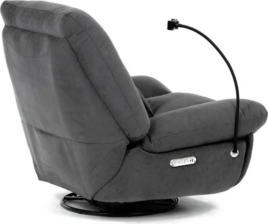 Polohovací křeslo šedé, elektrické TV-7089 GREY2