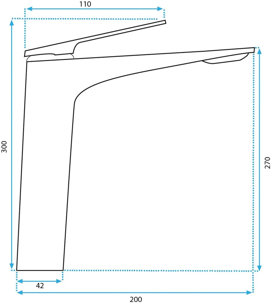 Umyvadlová baterie REA AVALON vysoká, titan