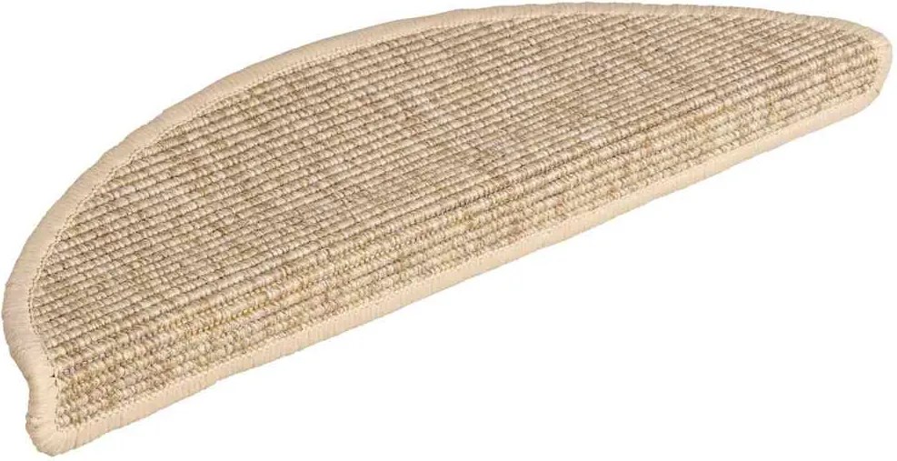 Schodové rohože 15 ks 56 x 17 x 3 cm světle béžové, půlkulaté 326897