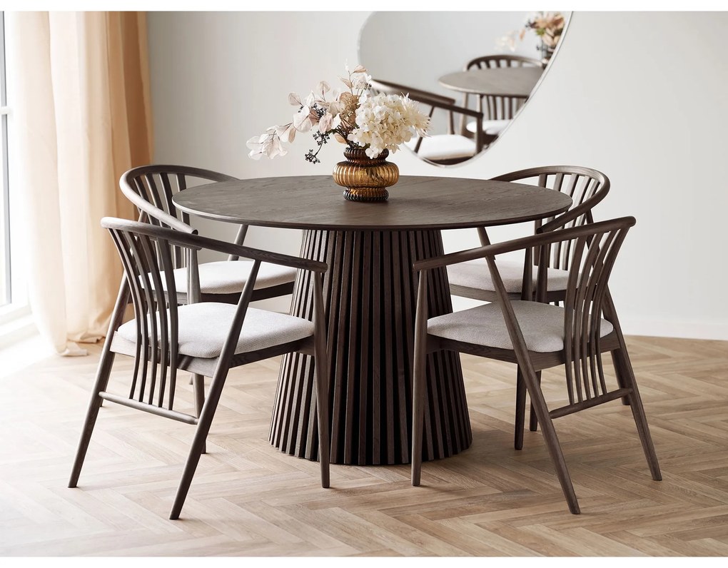 House Nordic Jídelní stůl OSAKA ø120 cm tmavě hnědý