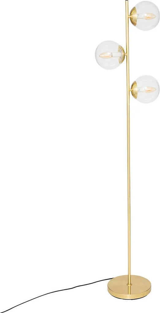 Stojací lampa COL, zlatá koule, výš, 162 cm