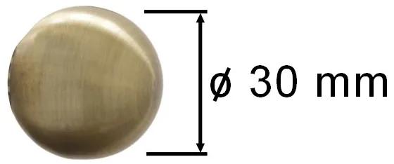 GARNÝŽE-HEBR Garnýž kroucená Koule crystal mosaz dvojitá 320 cm