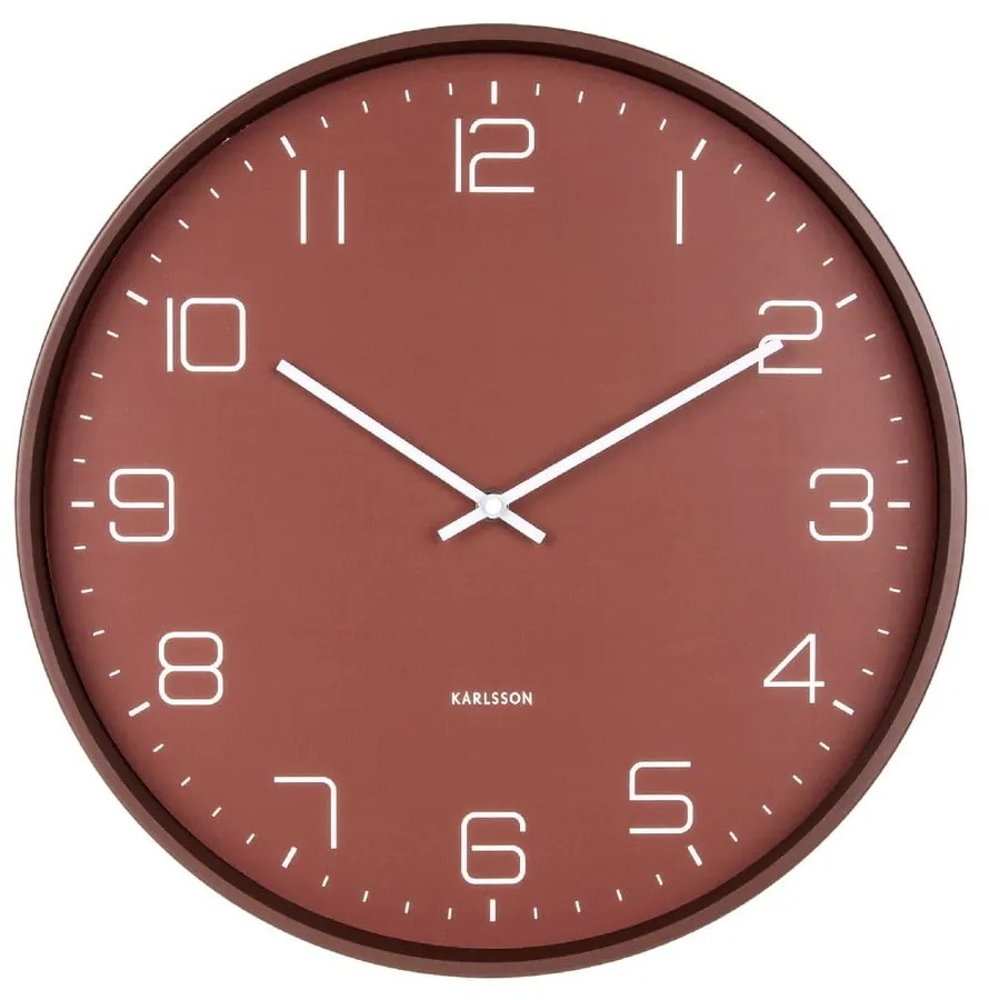 Červené nástěnné hodiny Karlsson Lofty, ø 40 cm