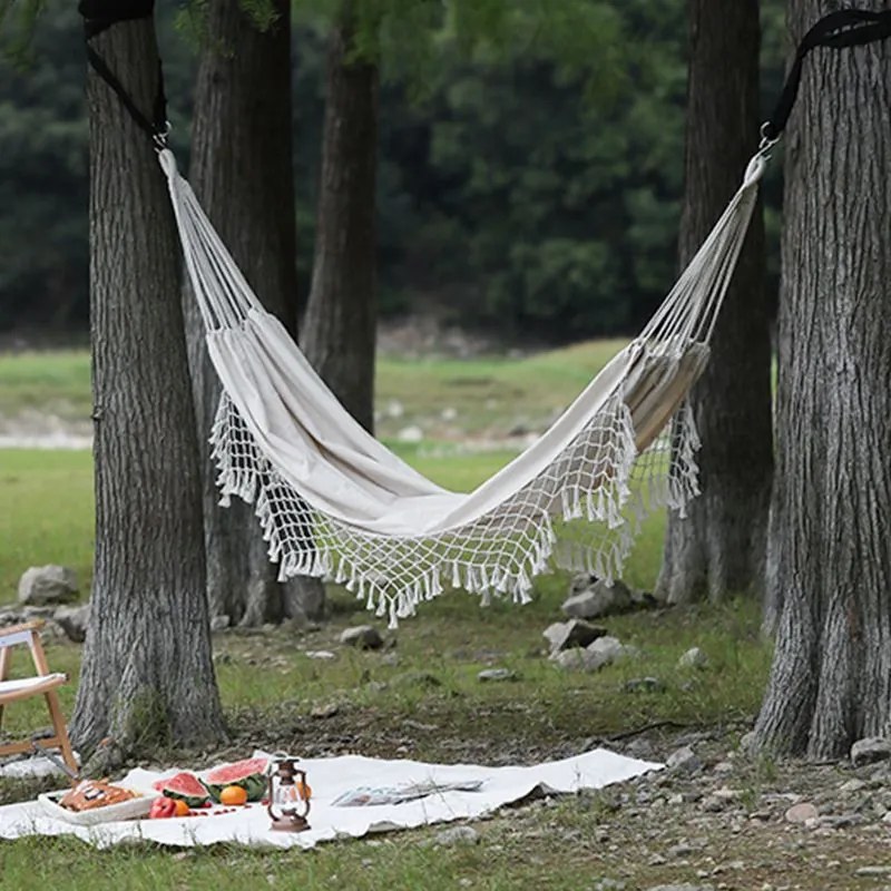 Bluegarden Hamaka/houpací síť pro 1 osobu, béžová,