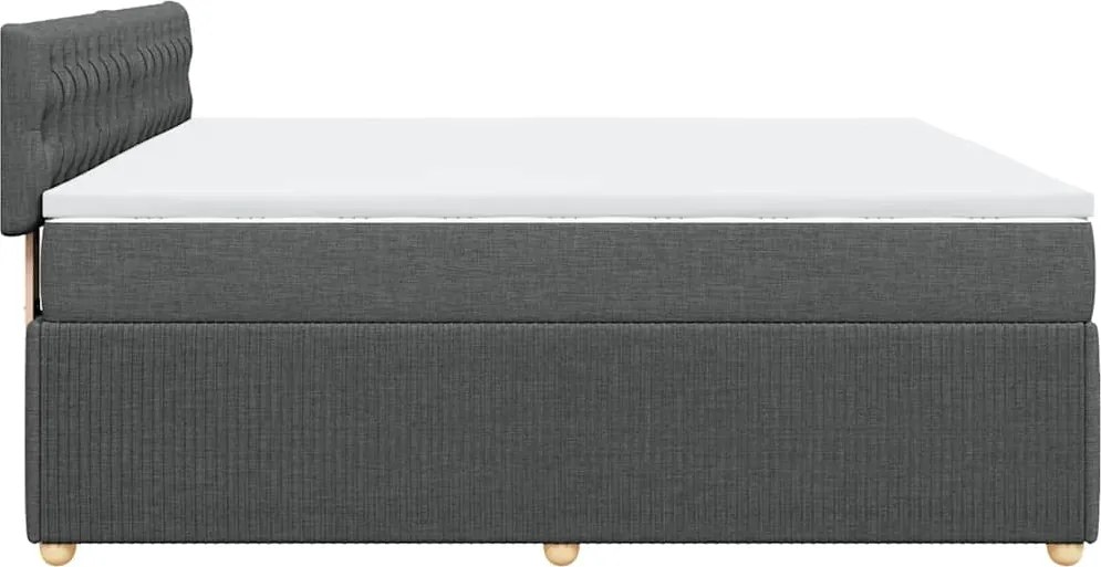 Box spring postel s matrací tmavě šedá 180x200 cm textil 3289843