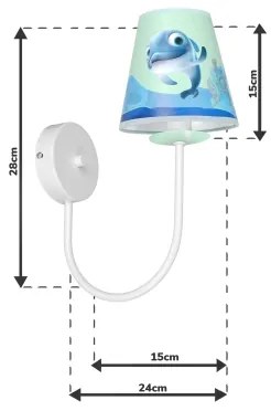 Dětské nástěnné svítidlo DOLPHIN 1xE14/40W/230V