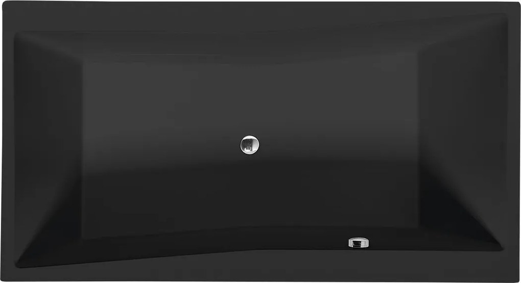 Polysan Quest obdélníková vana 190 x 100 x 49 cm akrylát černá mat 78531.21
