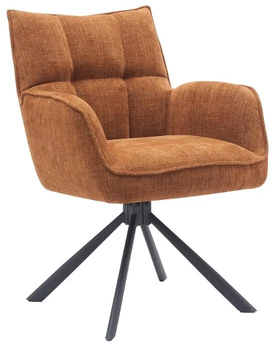 Designová otočná židle Callahan skořicová