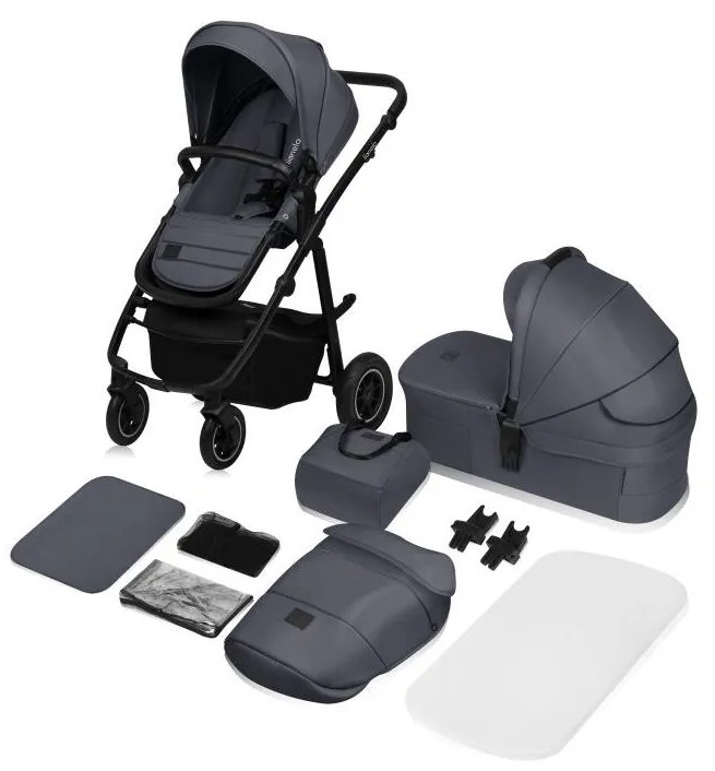 | Lionelo - Kombinovaný kočárek 2v1 AMBER PLUS Grey Graphite | 5903771720168