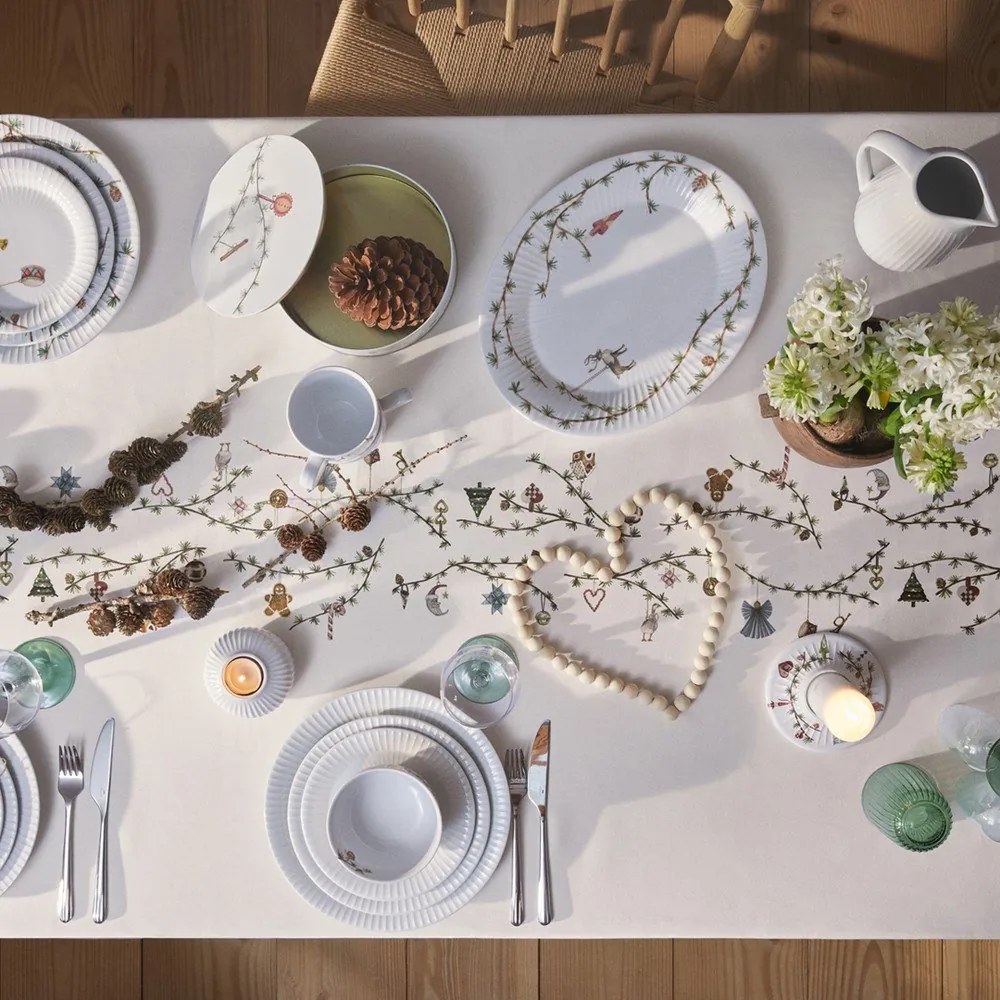 Porcelánový tác s vánočním motivem 27x34 cm Hammershøi Christmas – Kähler Design
