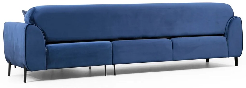 Designová sedačka Haylia 287 cm modrá - pravá