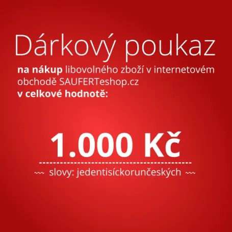 Darkový poukaz v hodnotě 1000 Kč