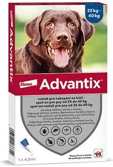 Elanco (ex-BAYER Animal Health) Advantix Spot On 1x4ml pro psy nad 25-40kg (1 pipeta)