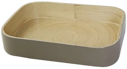 Bambusový organizer na kuchyňské doplňky Compactor 31.5. x 22.5 x 6 cm, lesklý lak Taupe