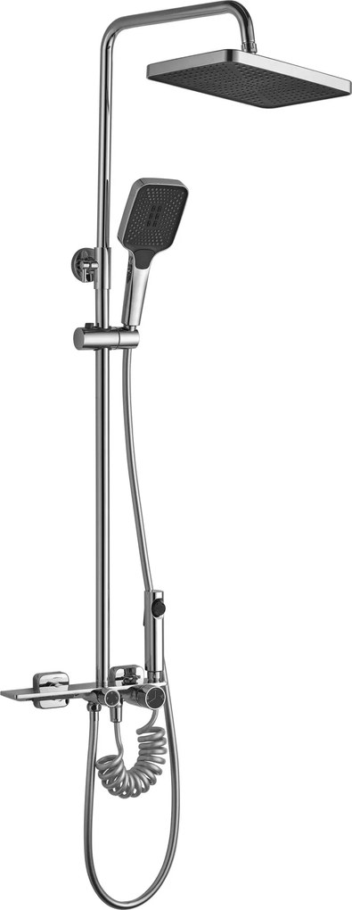 Rea Helix, nástěnný sprchový set s termostatickou baterií a bidetovou sprškou, chromová, REA-P6620