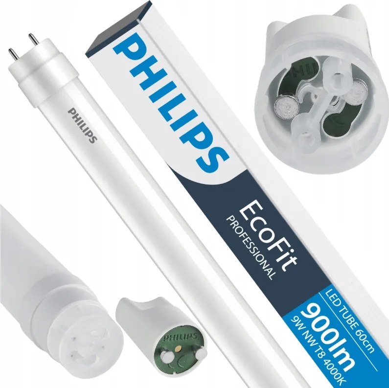 SADA 2x Philips LED trubice 60cm 9W 900lm 4000K 20 000h T8 EcoFit