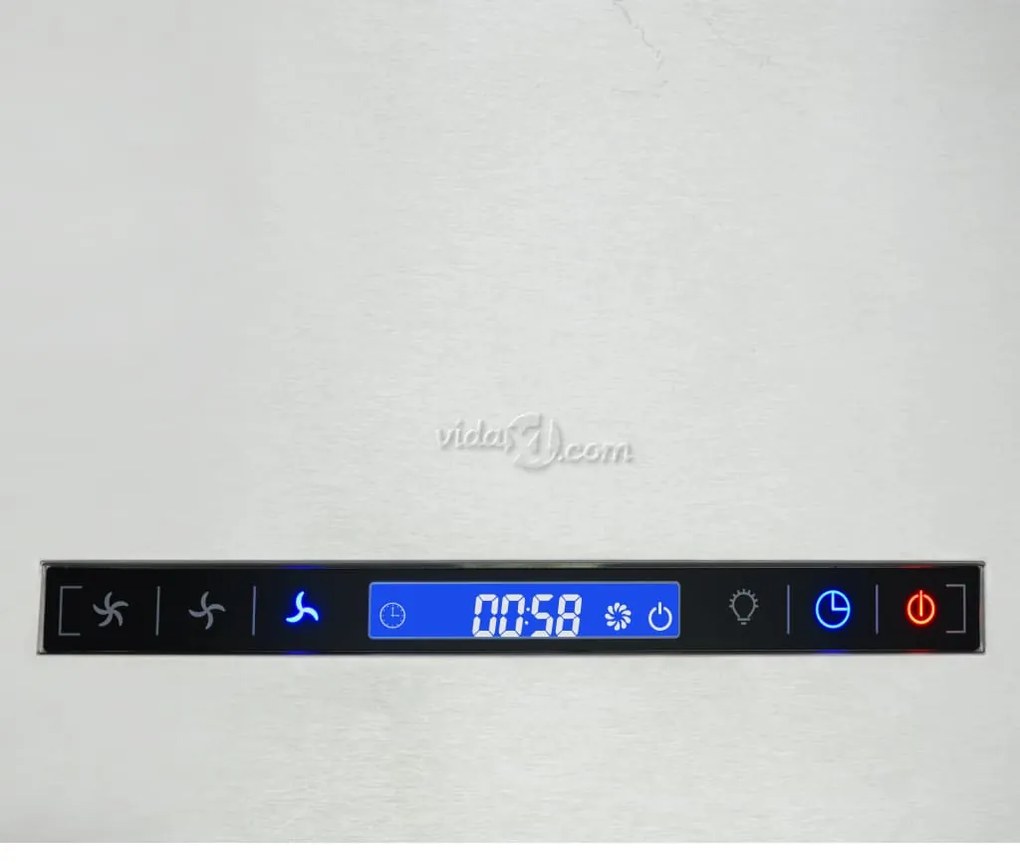 vidaXL Marketos Závěsná ostrůvková digestoř dotykový senzor LCD 37cm nerez ocel