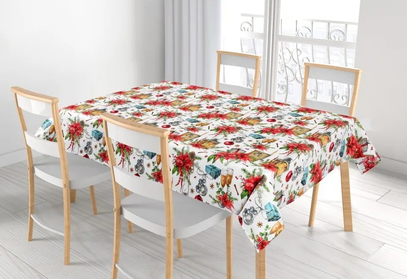 Bellatex Ubrus VÁNOCE Červená,Zelená,Bílá 120x140 cm