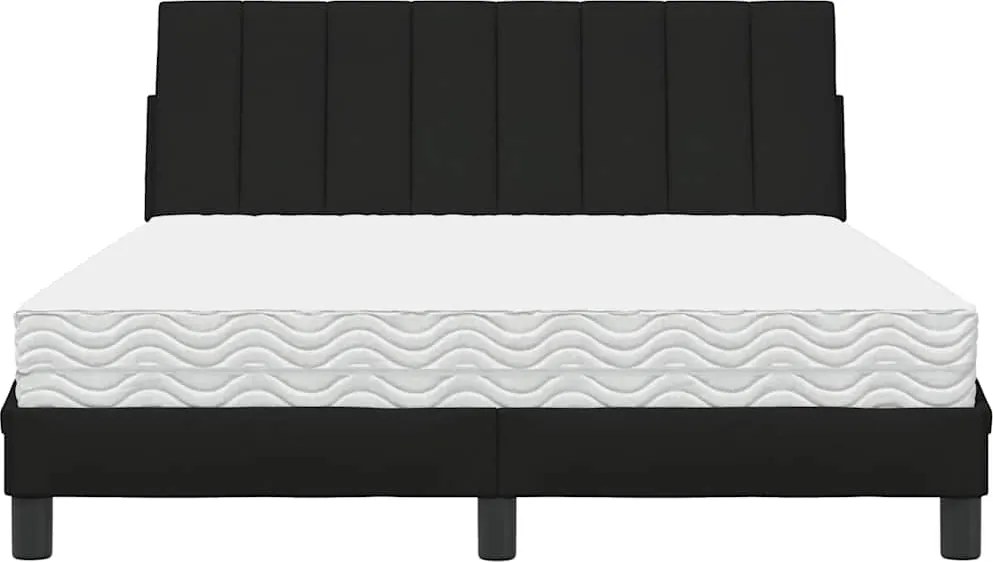 Postel s matrací Hanko černá 120 x 200 cm textil 3310519