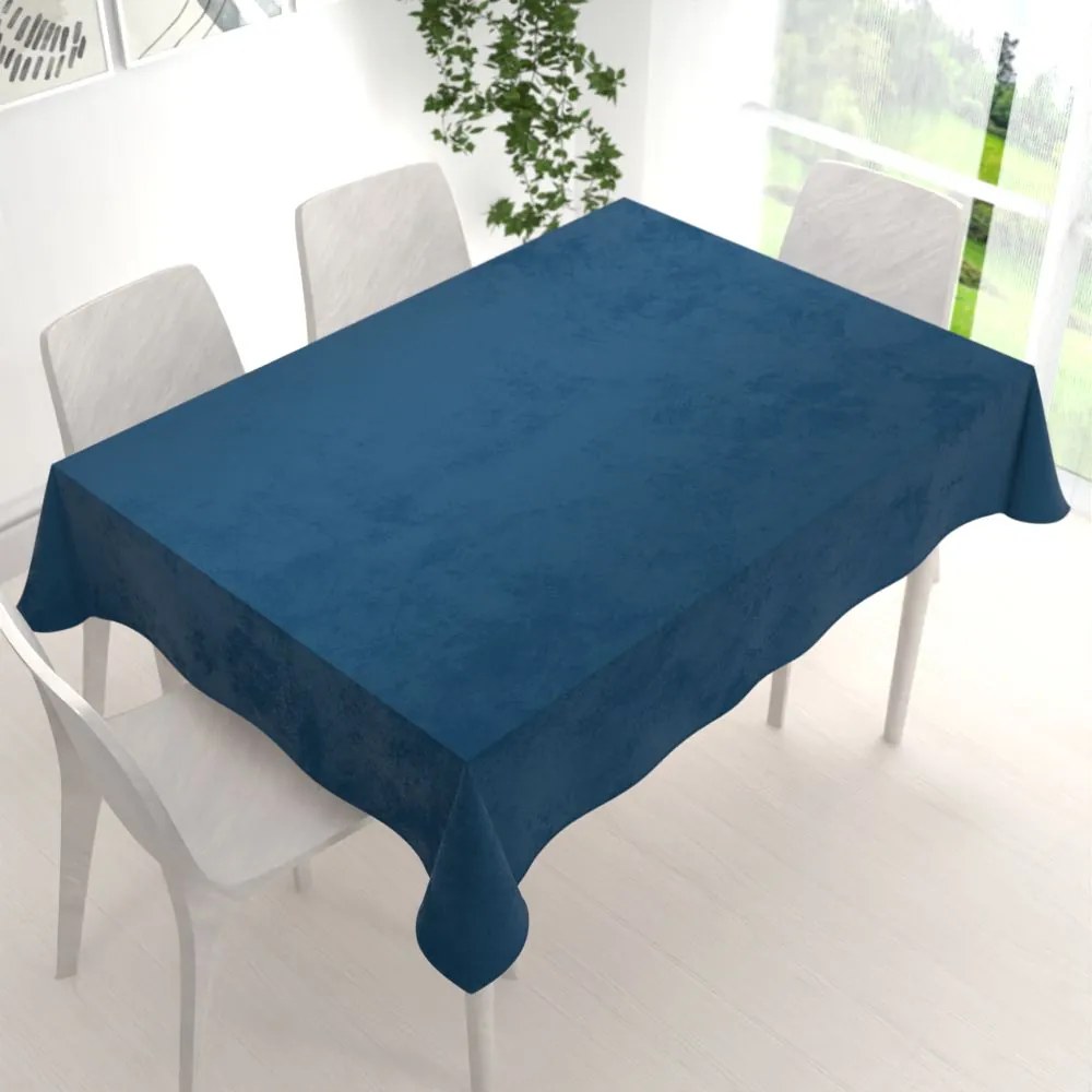 Biante Sametový obdélníkový ubrus Velvet Premium SVP-001 Petrolejově modrý 50x100 cm