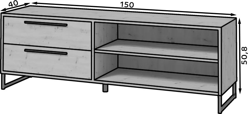 ADRK Furniture TV skříňka ARIA RTV-ARI-A_B