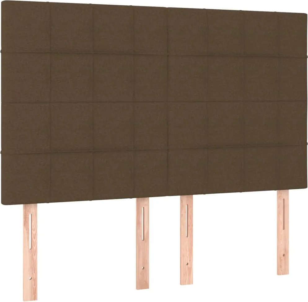 Box spring postel s matrací tmavě hnědá 140x190 cm textil 3137152